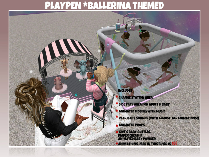 Second Life Marketplace Playpen Ballerina Themed